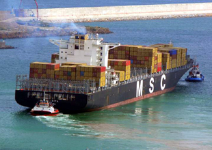 "MSC Rita" Çanakkale Boğazı'ndan geçti