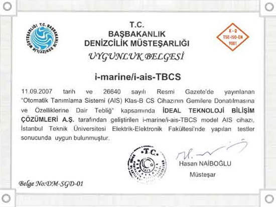 İdeal'in ais cihazı TK'dan onay aldı