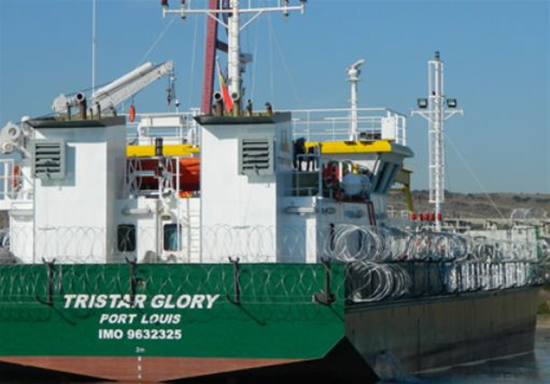 Akdeniz, Tristar Glory'i teslim etti